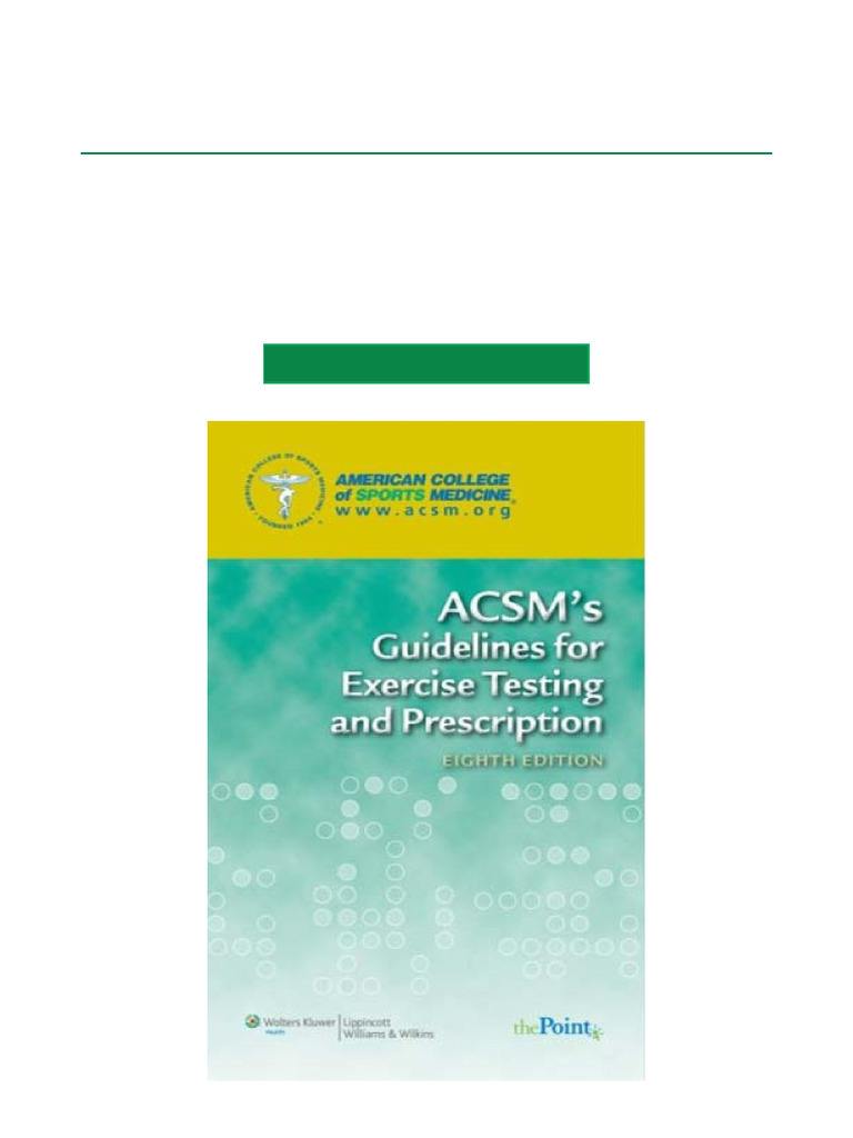 ACSM Exercise Testing Guidelines PDF Download | PDF | Physical Fitness ...