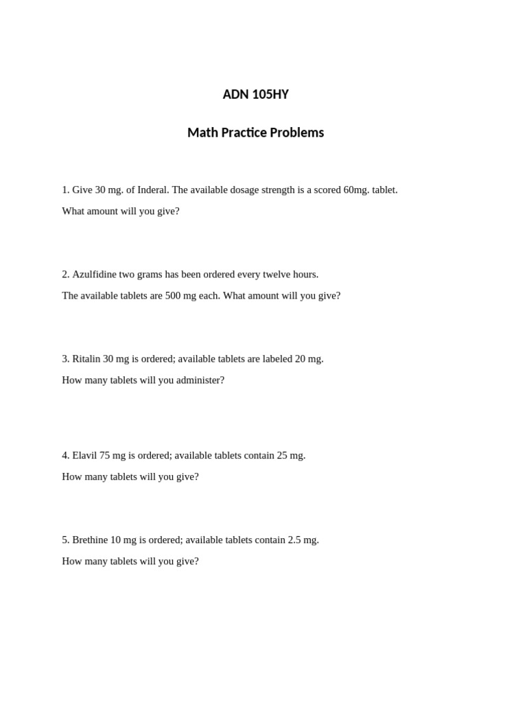 More math practice | PDF
