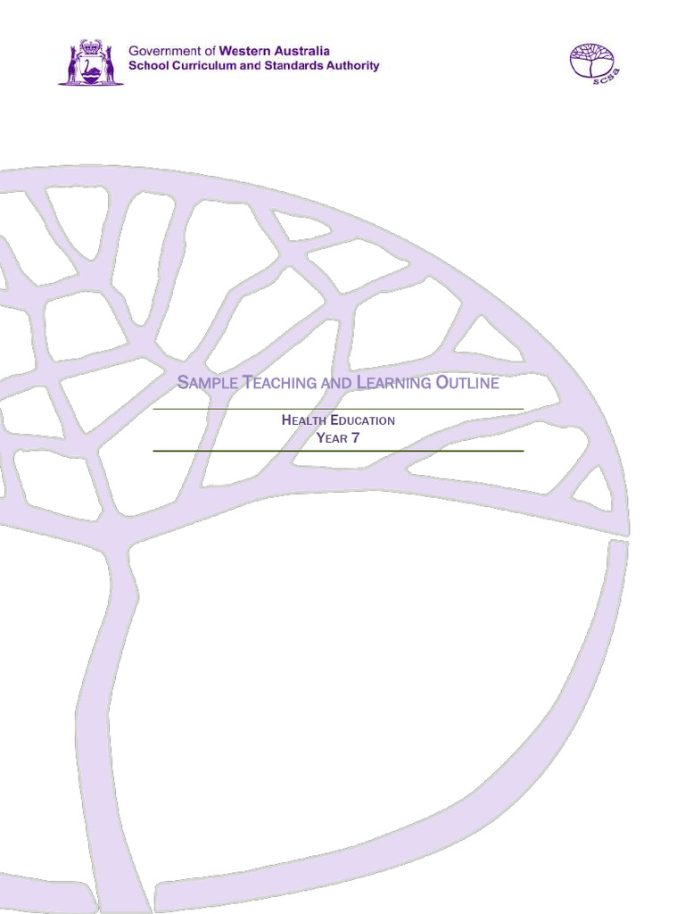 Health Education Year 7 Sample Teaching and Learning Outline | PDF ...