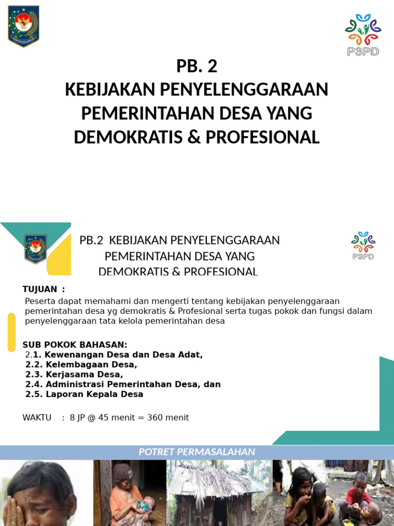 SPB 2.1 Kewenangan desa dan desa adat | PDF