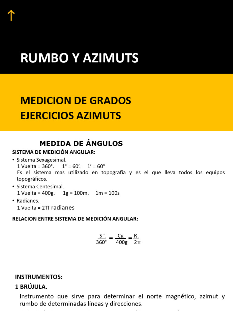 Rumbo y Azimuts | PDF | Azimut | Ángulo