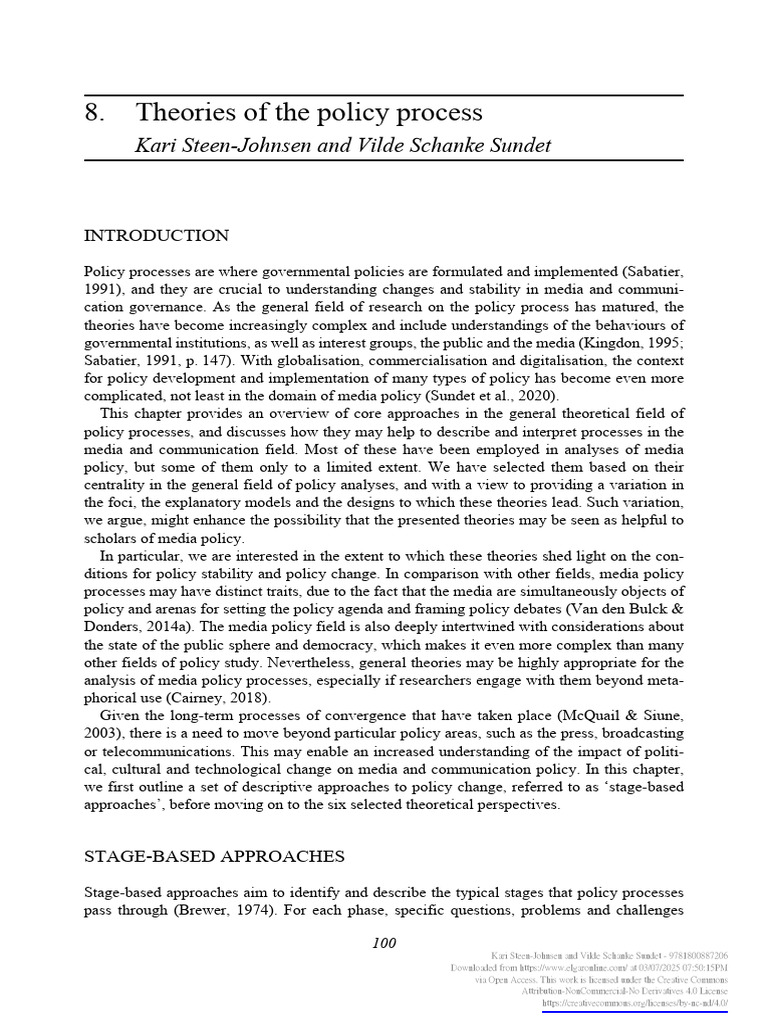 Article, Theorues of Plicy Process | PDF | Policy | Theory