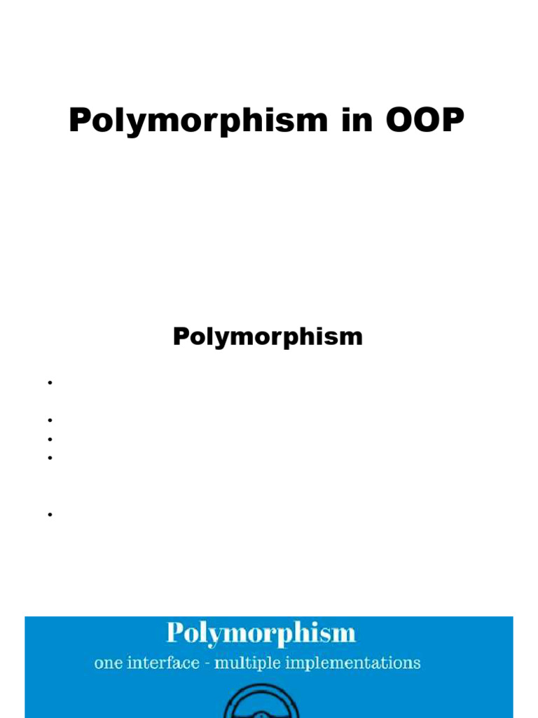 Lec 10 POlymorphism | PDF
