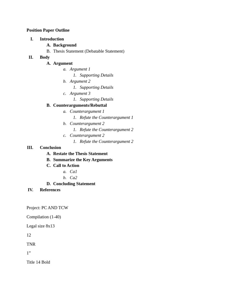 Position-Paper-Outline | PDF