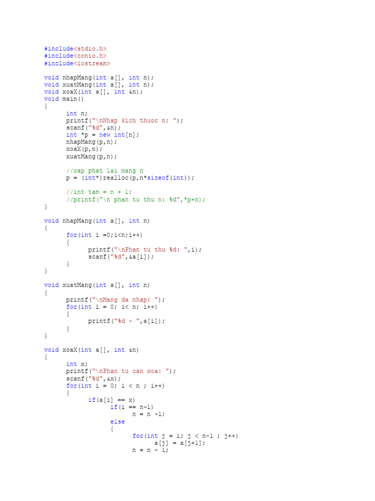 C++ Array Input, Output, and Deletion | PDF