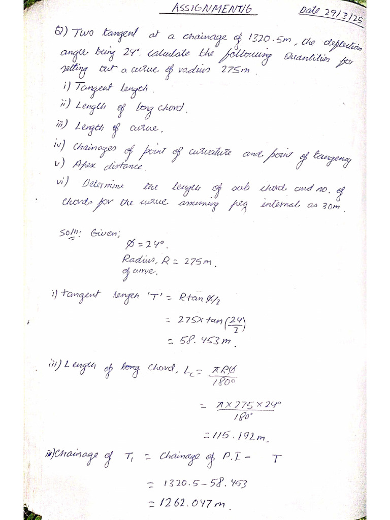 Adv Surveying Assignment No.16 by I Iohborthymmai Mawphniang Roll No-25 ...