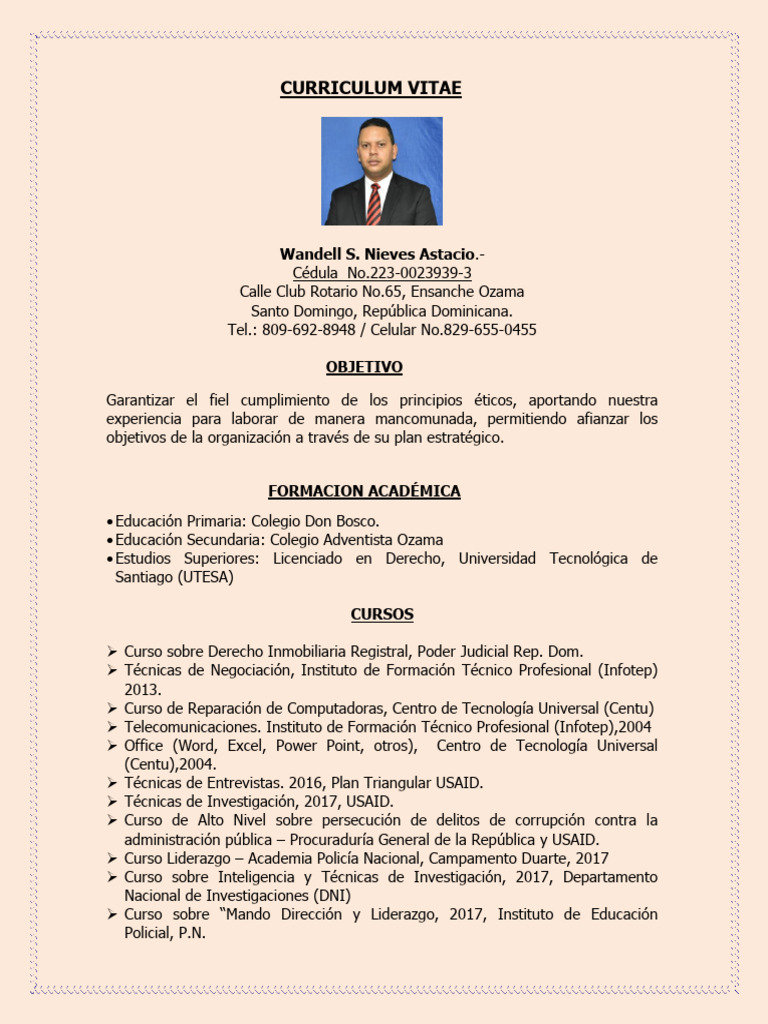 CV-Wandell Nieves (Actualizado) | PDF | Judicaturas | Ley Pública