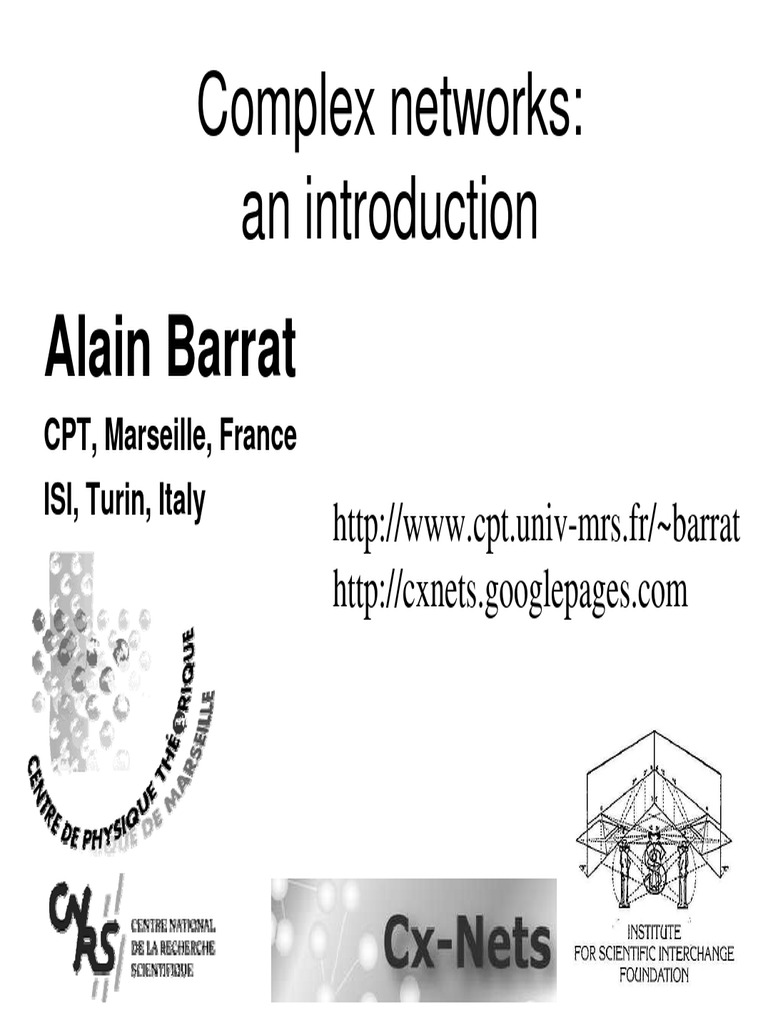 Introduction to Complex Networks | PDF | Combinatorics | Networks