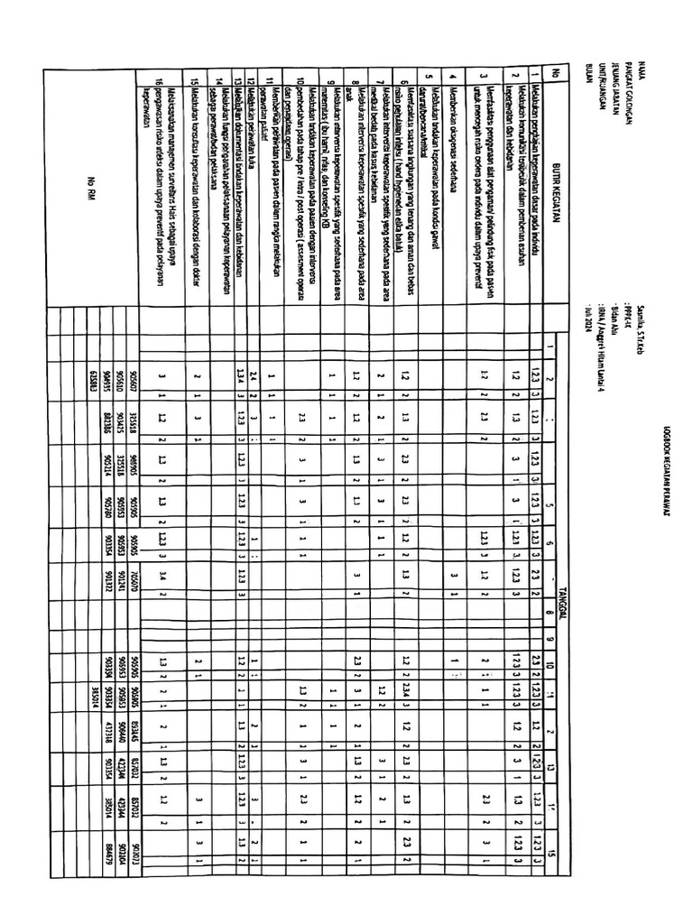 Logbook Perawat Juli | PDF