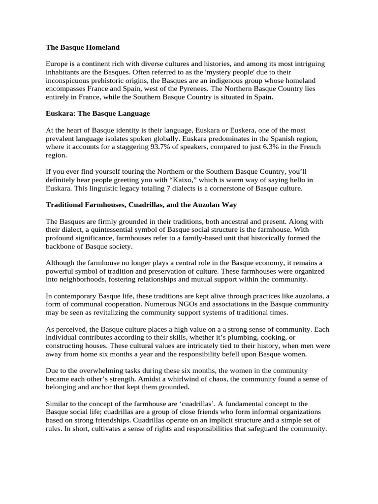 Basque Community | PDF | Basques | Spanish Civil War