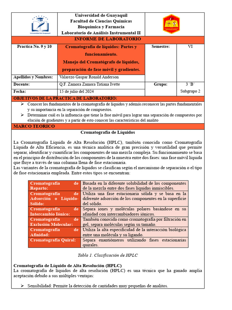 Informe 9 y 10 de Analisis Instrumental 2-Valarezo Gaspar Ronald | PDF ...
