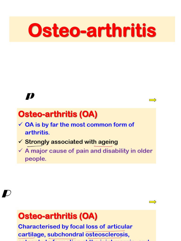 Osteo Arthritis Gout For Students | PDF | Gout | Osteoarthritis