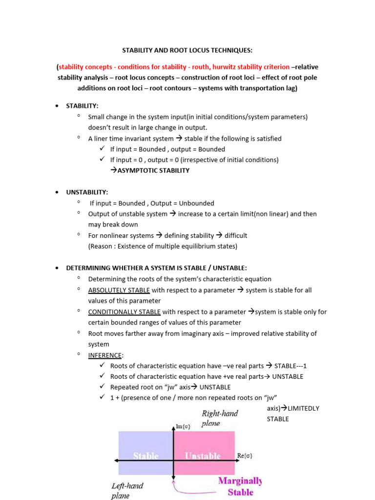 Root Locus and Stability Analysis Techniques | PDF | Stability Theory ...