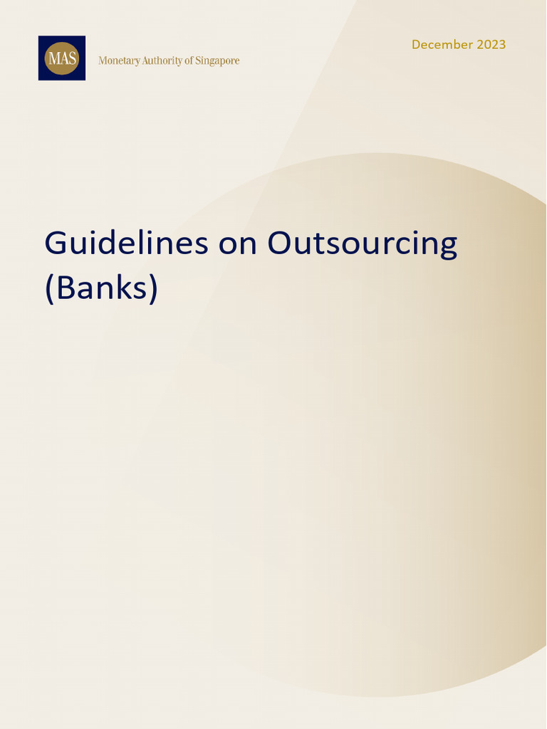 MAS Outsourcing Guidelines for Banks | PDF | Risk Management | Due ...