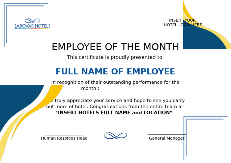 Employee of the Month Recognition Letter | PDF