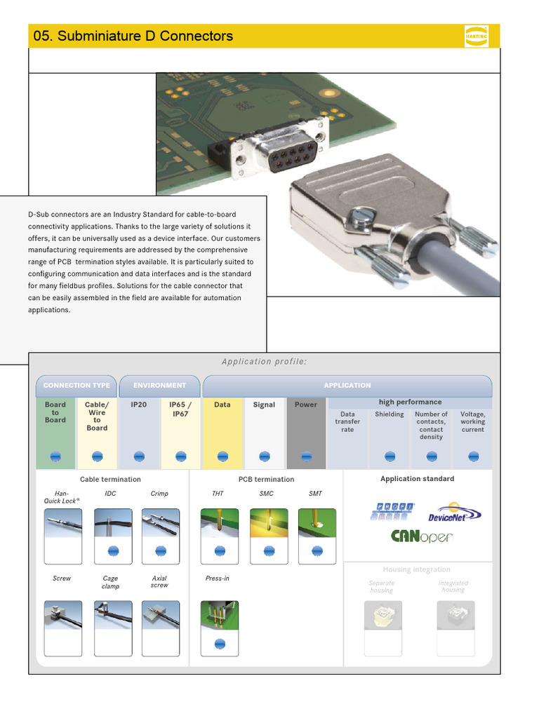 DevCon_07_5_E_Kap05_Subminiature-D-Connectors | PDF | Electrical Connector | Printed Circuit Board