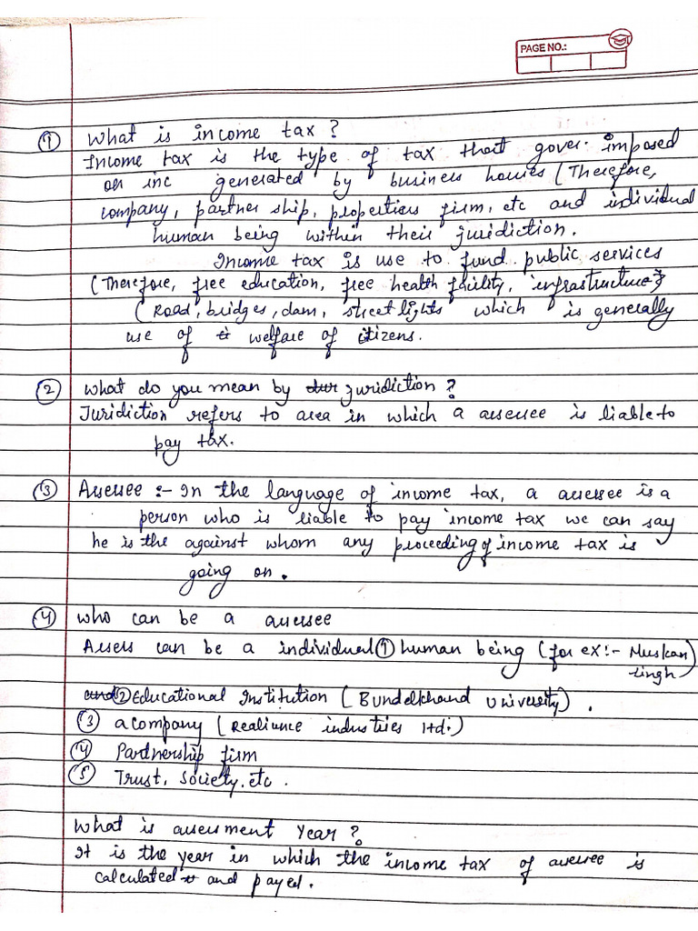 Income Tax Notes | PDF