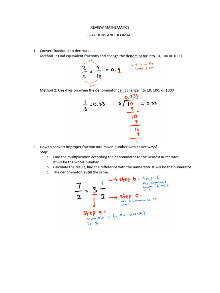 [REVIEW] G5Q3 Fraction and Decimals | PDF