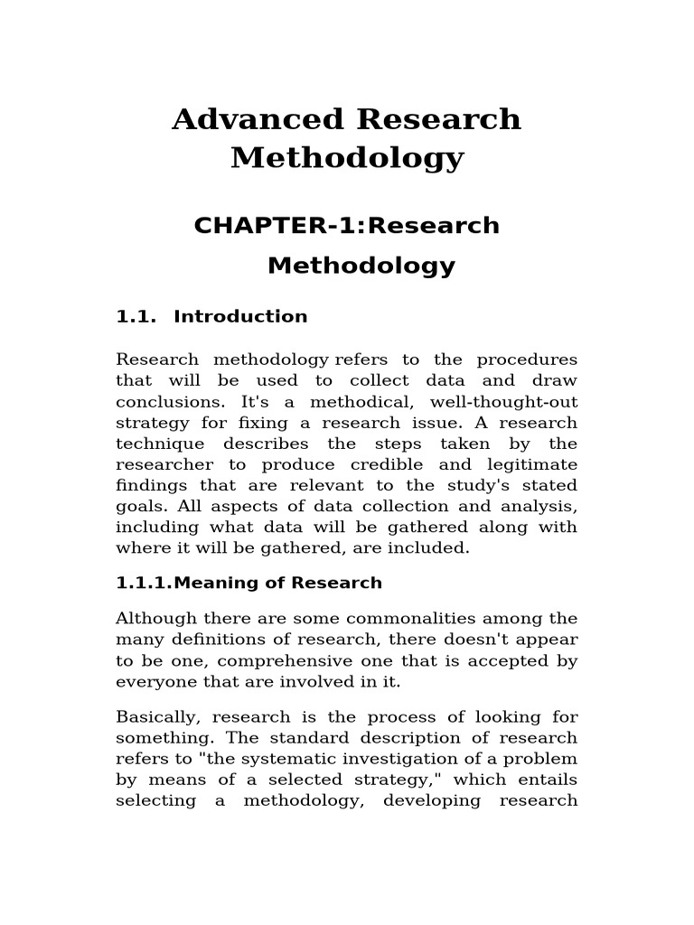 Advanced Research Methodology Book | PDF | Methodology | Quantitative Research