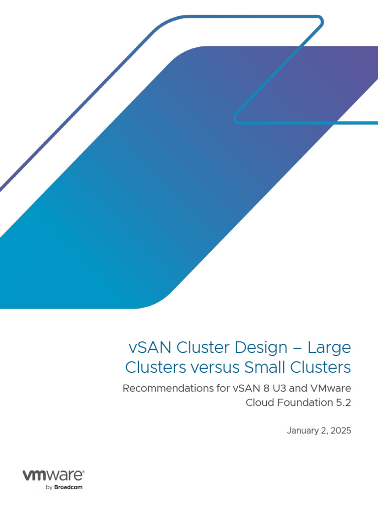 vSAN Cluster Design - Large Clusters Versus Small Clusters | PDF | Computer Cluster | Virtual ...