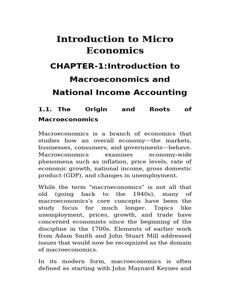 An Introduction to Macro Economics content | PDF | Macroeconomics | Gross Domestic Product