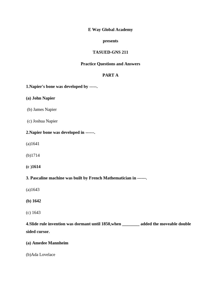 TASUED-GNS 211 Practice Questions | PDF | Scientific Method | Science