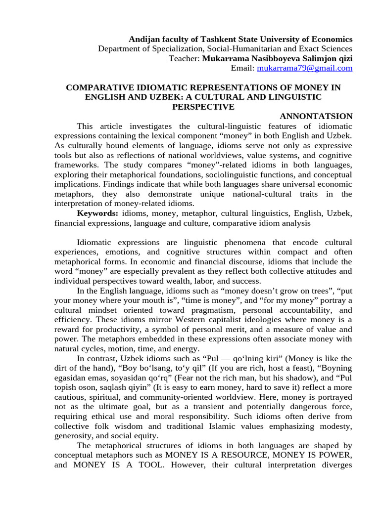 Mukarram Chet El Tezis 1 | PDF | Idiom | Linguistics