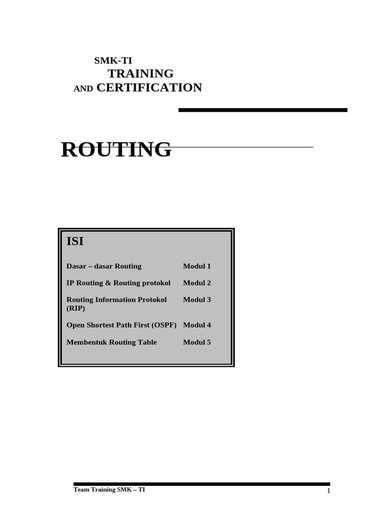 Dasar-Dasar Routing untuk Jaringan TI | PDF