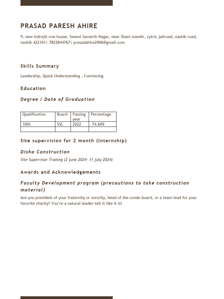 Prasad Resume | PDF