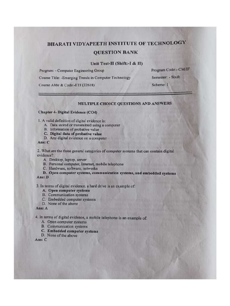 ETI 2nd Term Mcq | PDF