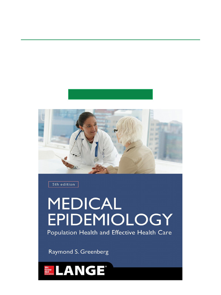 Medical Epidemiology Population Health and Effective Health Care, Fifth Edition (LANGE Basic ...