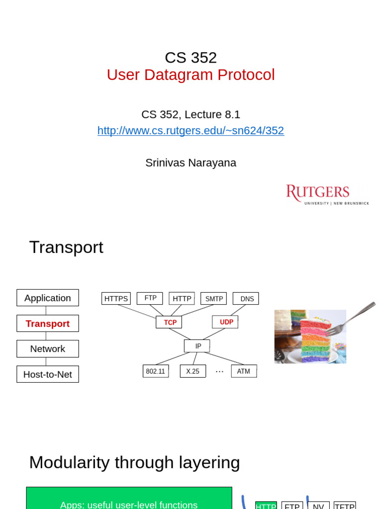 Understanding User Datagram Protocol (UDP) | PDF | Internet Protocols | Transmission Control ...