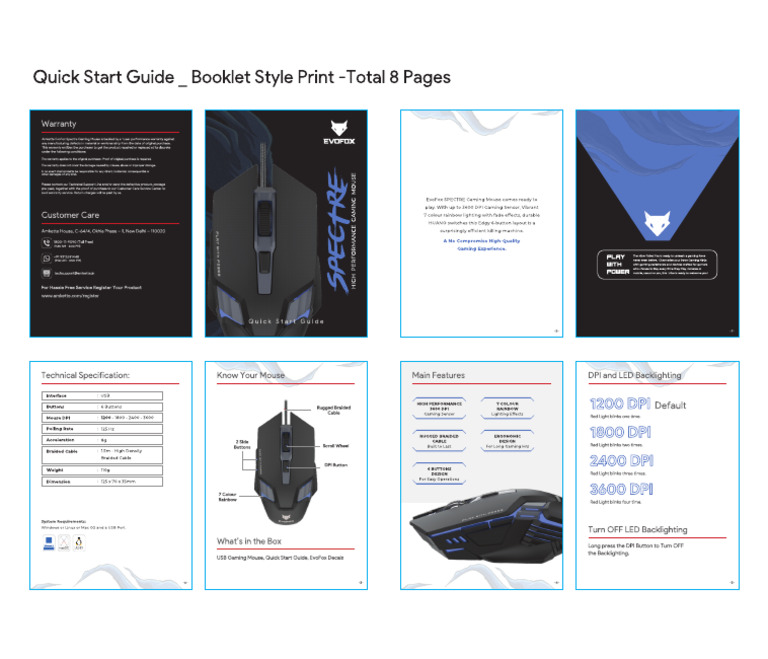 EvoFox Spectre QSG Print | PDF