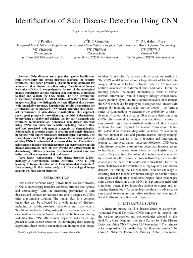 Automated Skin Disease Detection with CNN | PDF | Receiver Operating ...