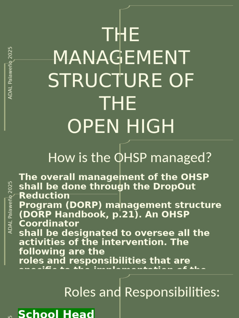The Management Structureof Open High School Program | PDF | Learning