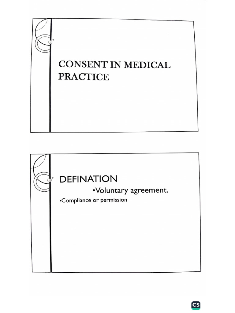 Consent Notes , Sir Niaz Lecture | PDF