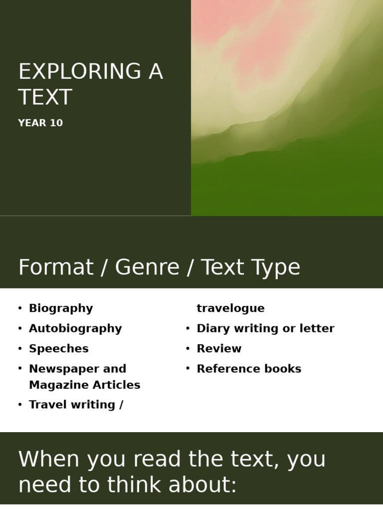 PART 2 - EXPLORING A TEXT | PDF | Human Communication