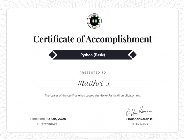Python - Basic Certificate | PDF