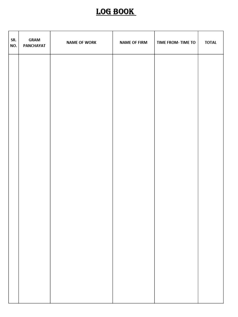 LOG BOOK | PDF