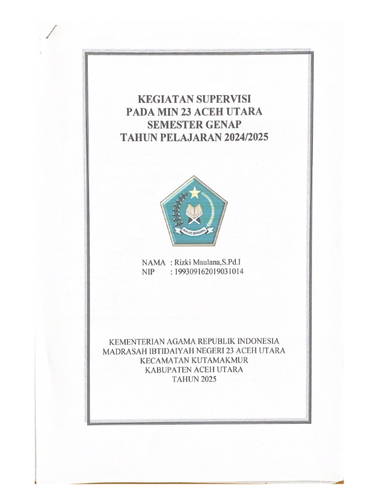 Supervisi Rizki Maulana 2025 | PDF