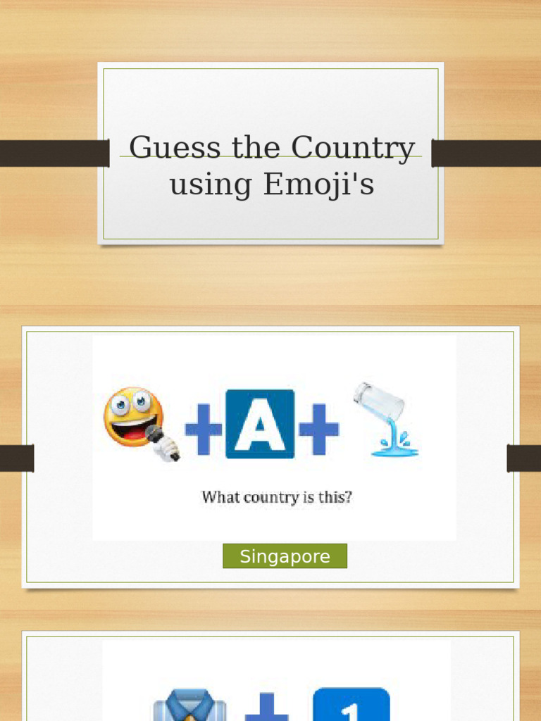 Guess The Country Using Emoji's | PDF