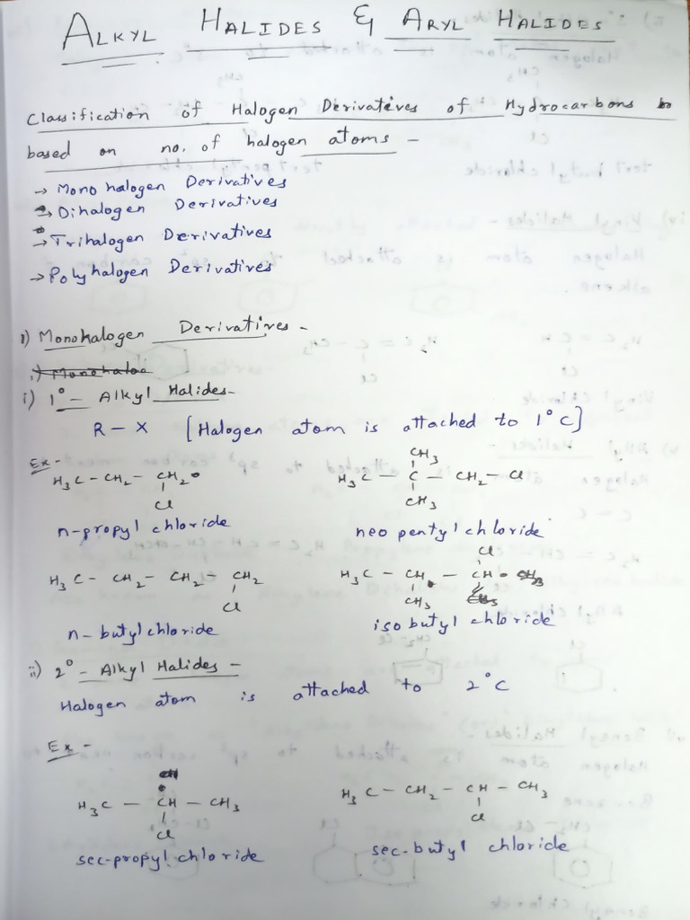 Alkyl Halides CVB | PDF