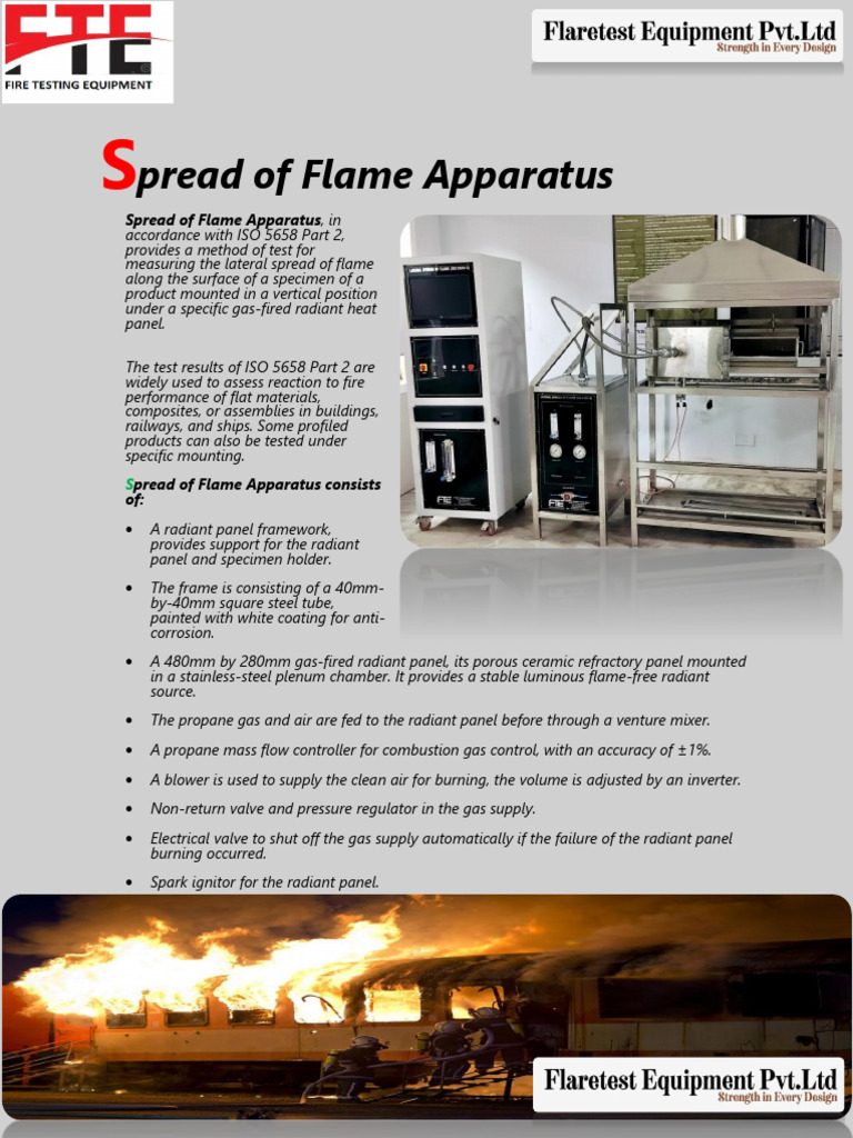 ISO 5658-2 Spread of Flame Testing Apparatus | PDF