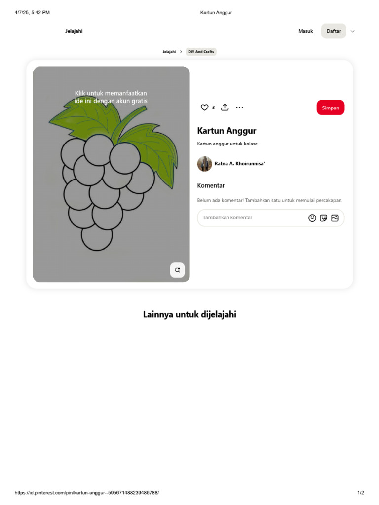 Kartun Anggur untuk Kolase Kreatif | PDF