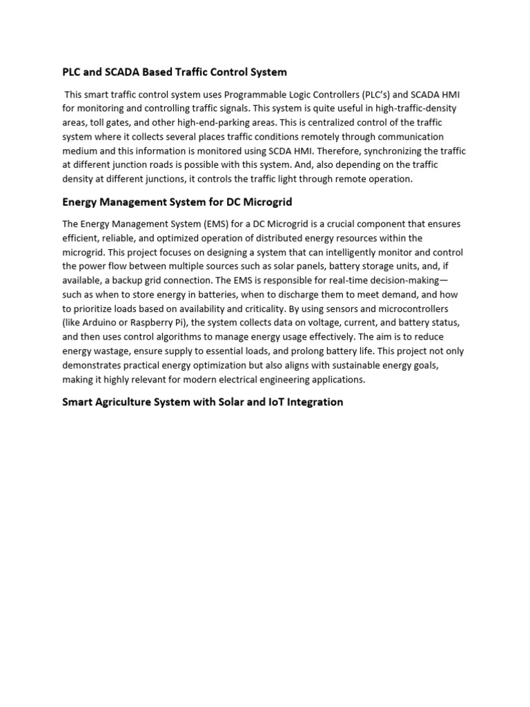 PLC and SCADA Based Traffic Control System | PDF | Internet Of Things ...