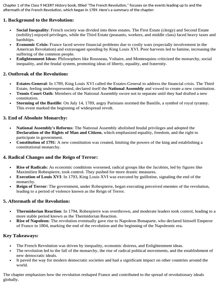 Class 9 SSC Chapter Summaries | PDF | Food Security | Poverty