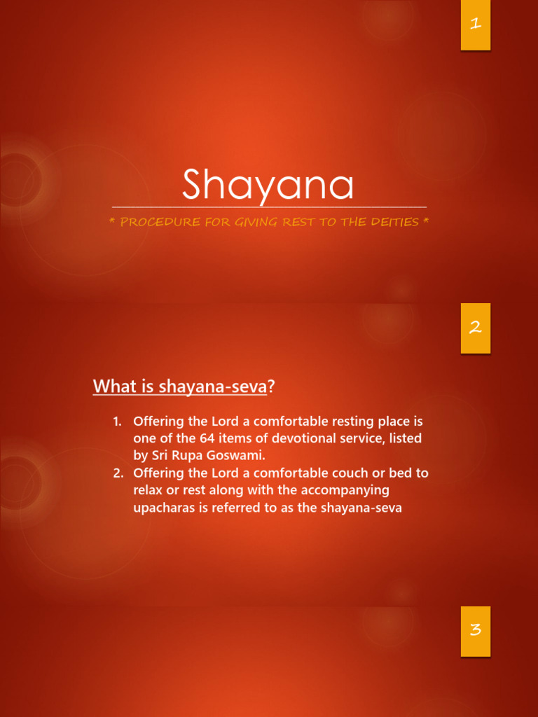 Archana Seva 06 - Giving Rest To The Deities | PDF | Krishna | Hinduism