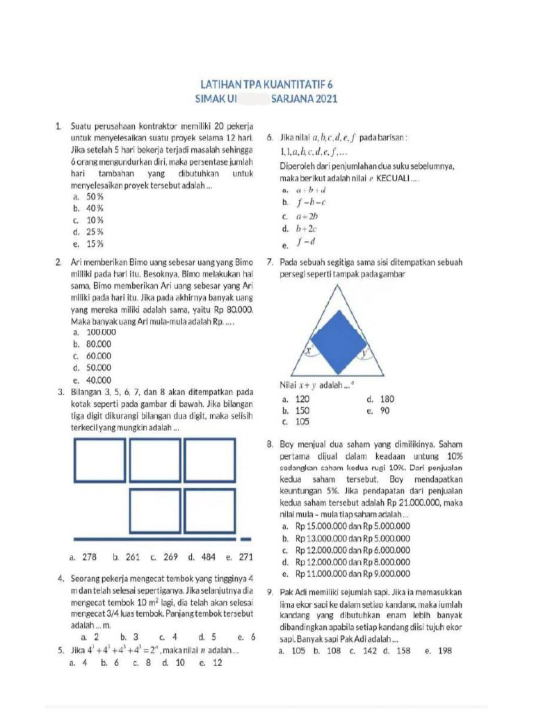 TPA SIMAK UI K | PDF