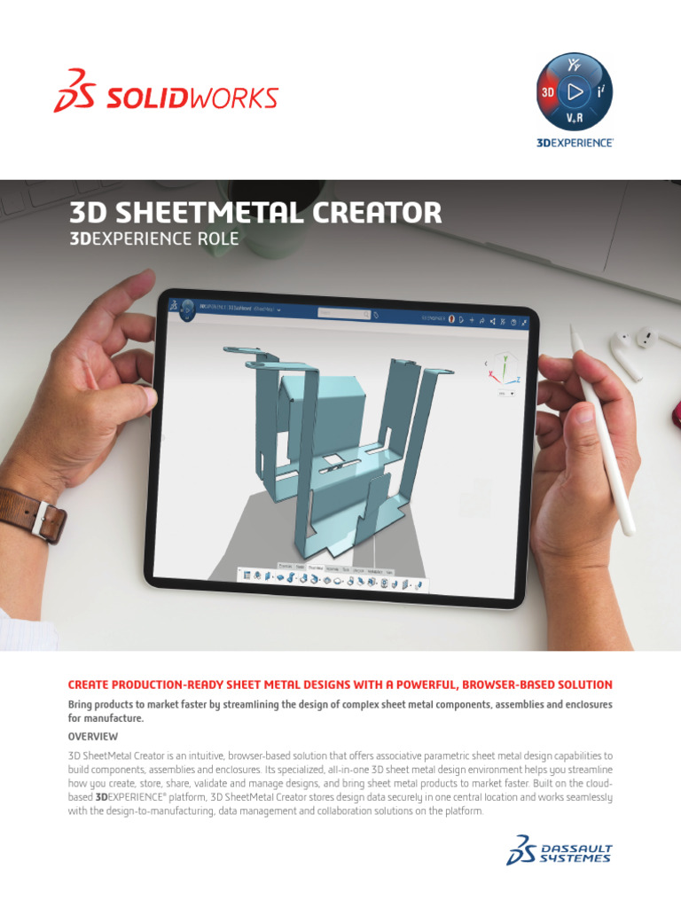 SOLIDWORKS 3D SheetMetal Creator Datasheet | PDF | Computing