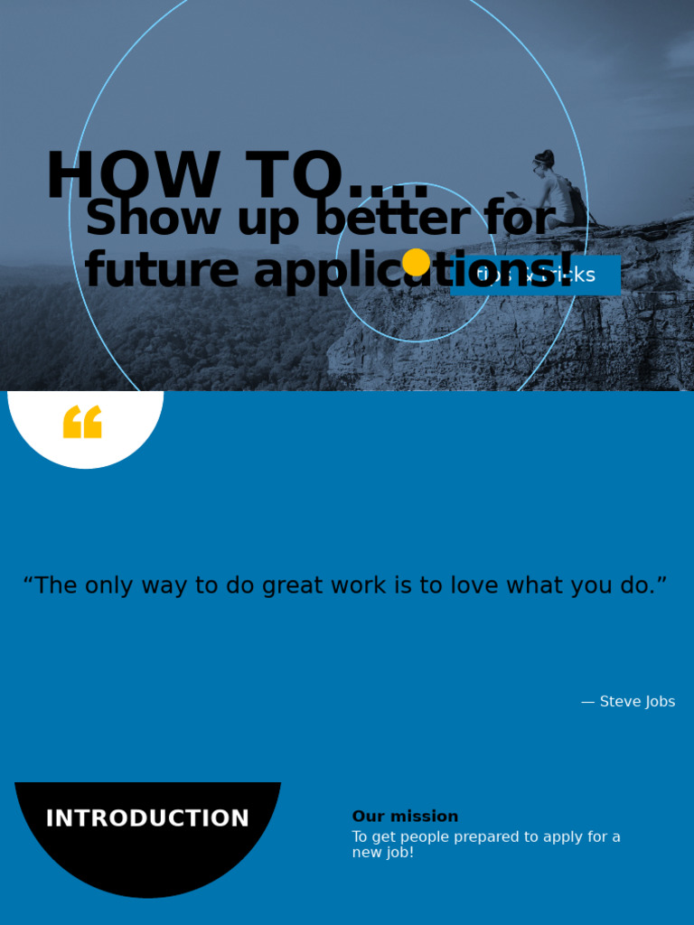 HOW To Show Up Better For Future Applications | PDF | Résumé | Cognition